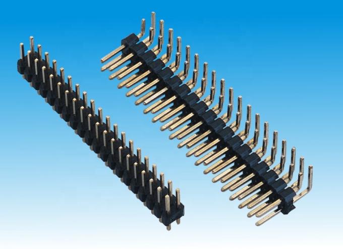 2 54mm Pin Header Dual Row Stright Type Gold Plated Lcp Pcb Connector
